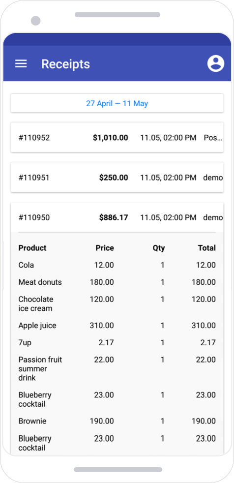Poster Boss — sale reports from Poster on your smartphone